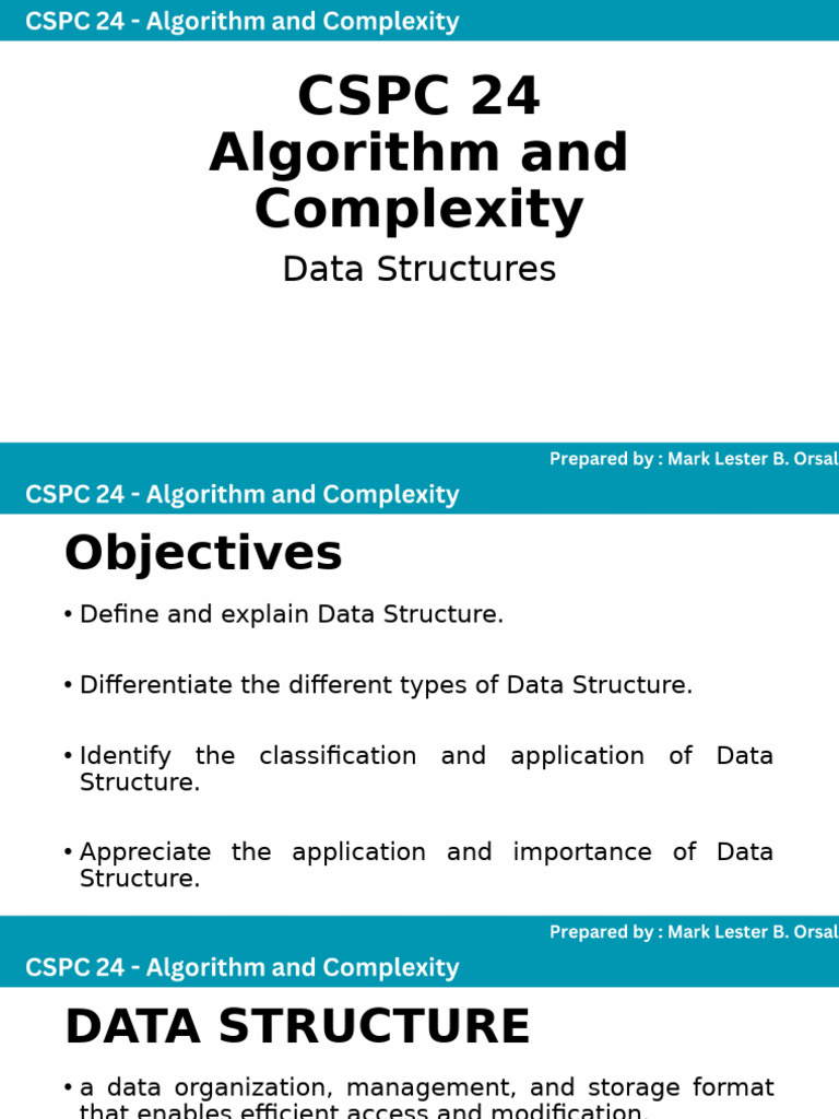 CSPC24 Chapter 2 - Data Structures | PDF | Algorithms And Data Structures