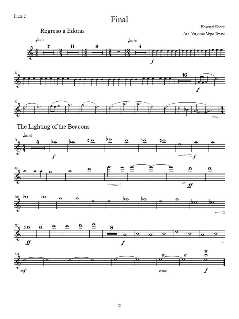 Final - Regreso a Edoras - Flute 2 | PDF