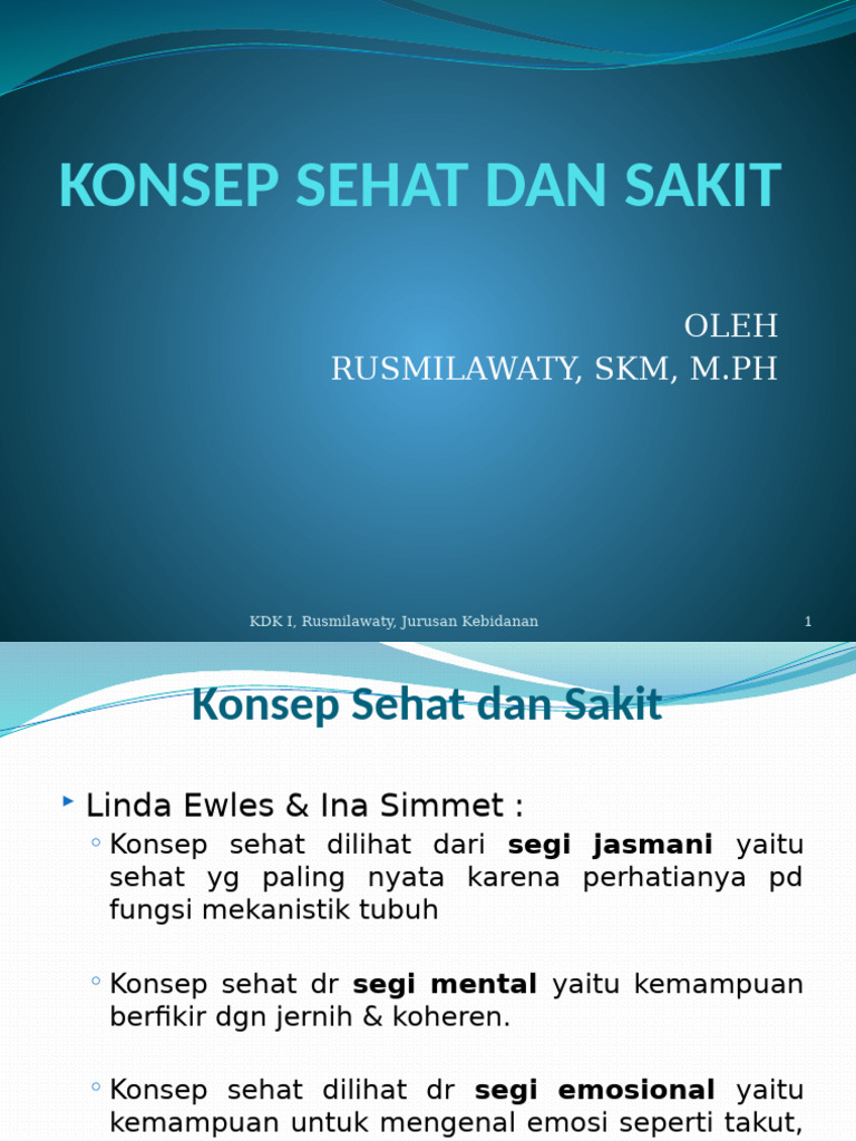 Konsep Sehat | PDF