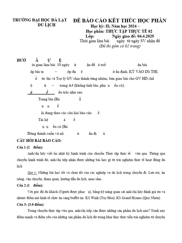 TT Thực Tế 2 - K47 | PDF