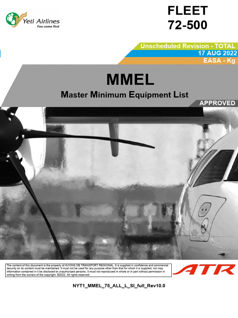 Nyt1 Mmel 75 All L Si Full Rev10.0 | PDF | Aviation Safety | Aircraft