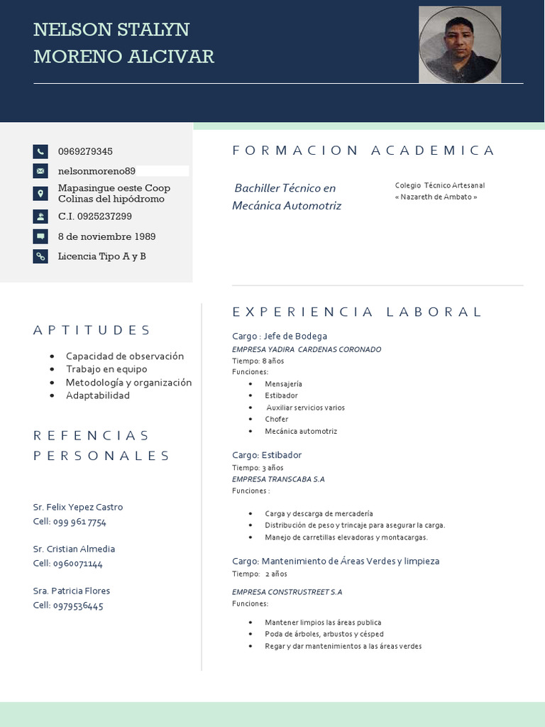 CurriASDFasDculum Vitae Nelson Moreno | PDF