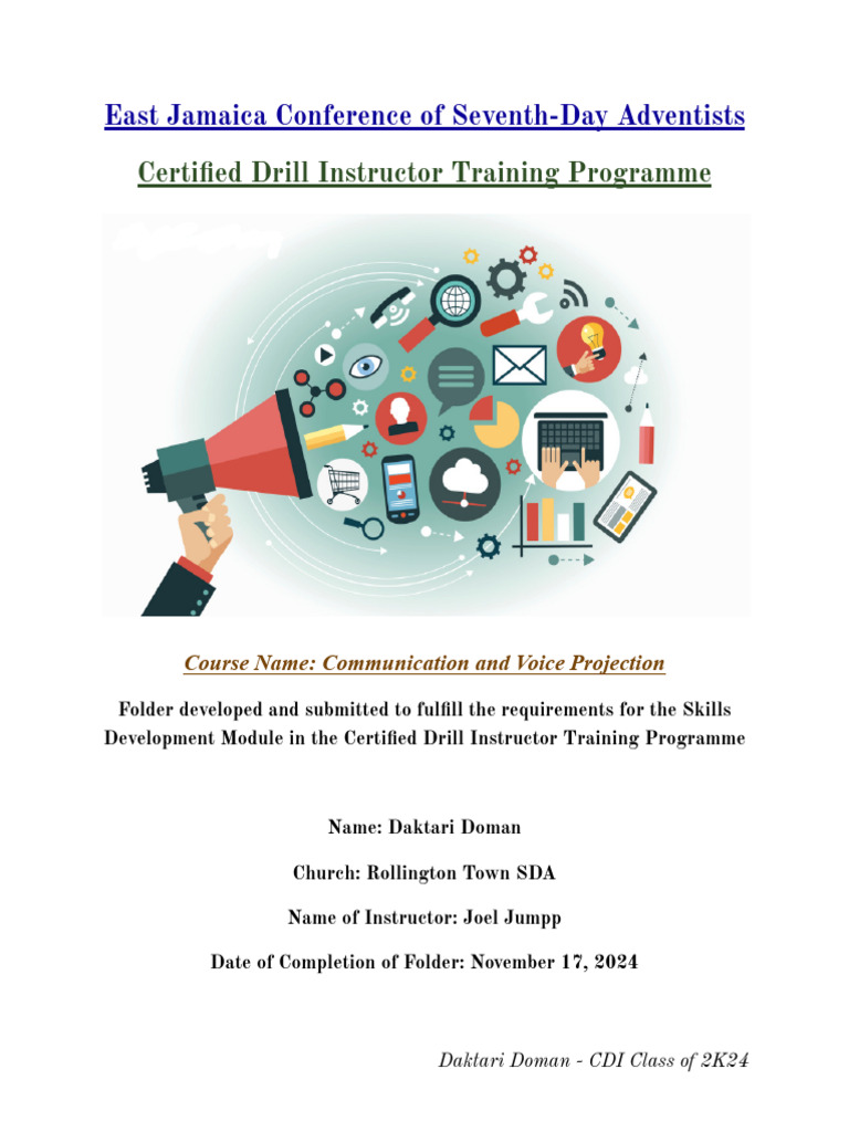 CDI Communication and Voice Projection Course | PDF | Human Voice | Breathing