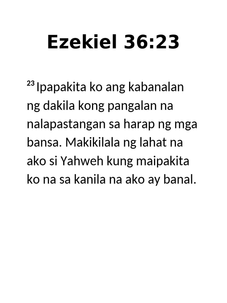 Ezekiel 36 | PDF