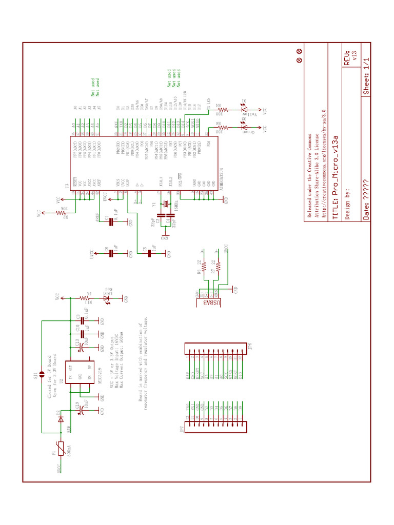 Pro Micro V13a SCH | PDF