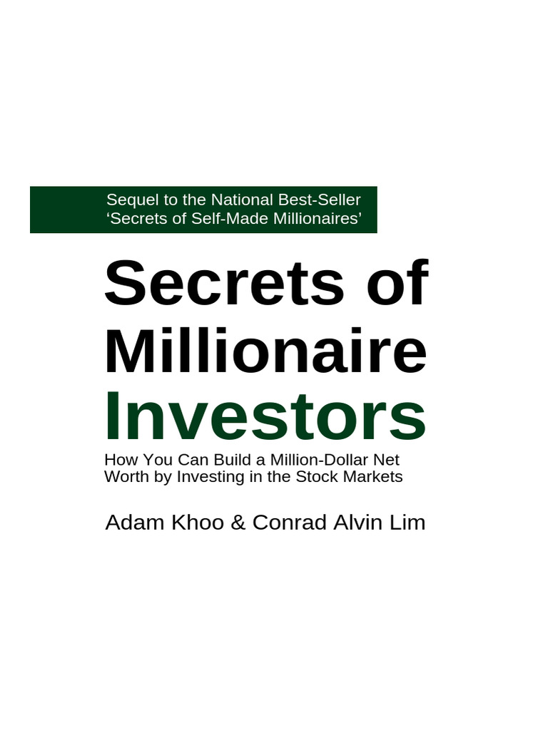 Secrets of Millionaire Investors (PDFDrive) | PDF | Investing | Stocks