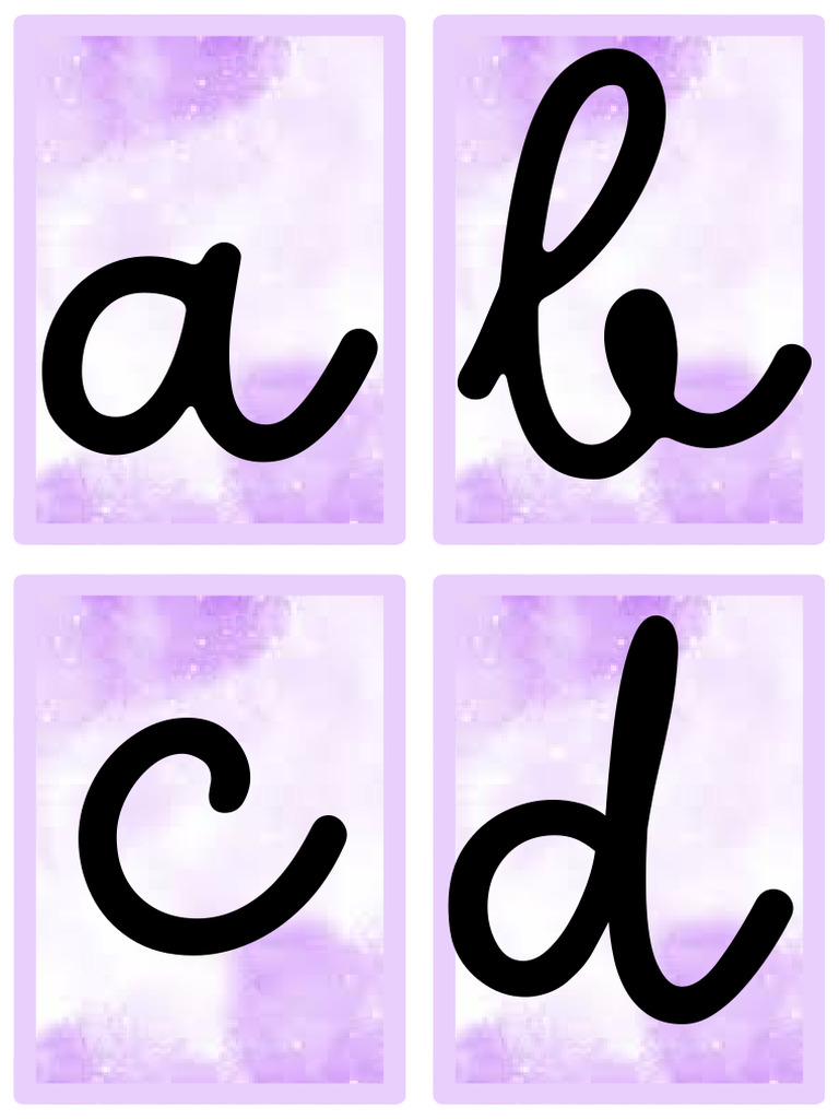 Tarjetas ABC Cursiva | PDF