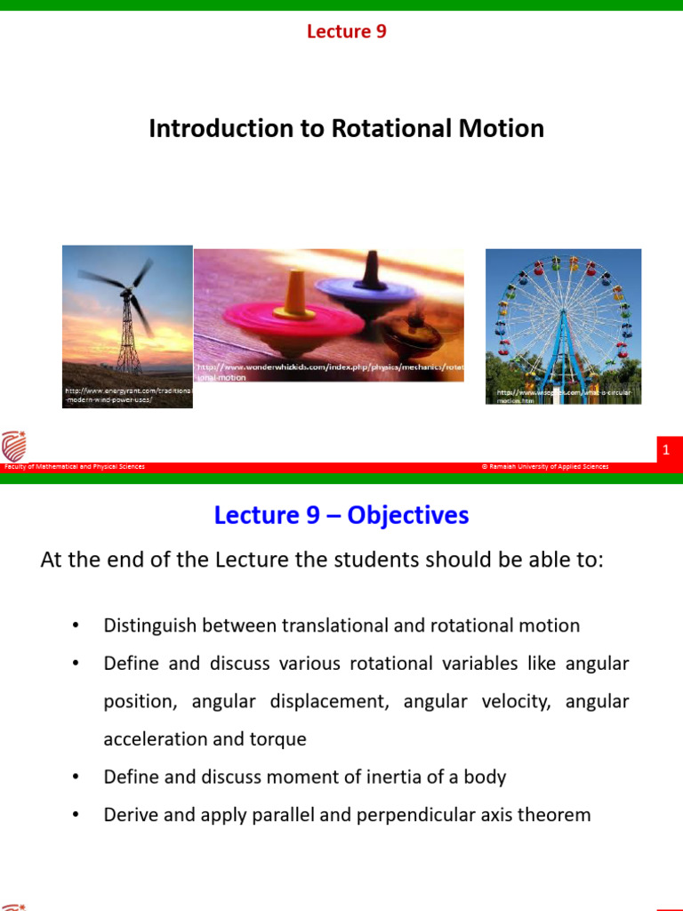 9_20PHB102A Rotational Motion | PDF | Rotation Around A Fixed Axis | Spacetime