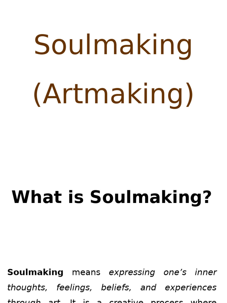 Chapter 7 Creative Expressions in Soulmaking (Artmaking) | PDF ...