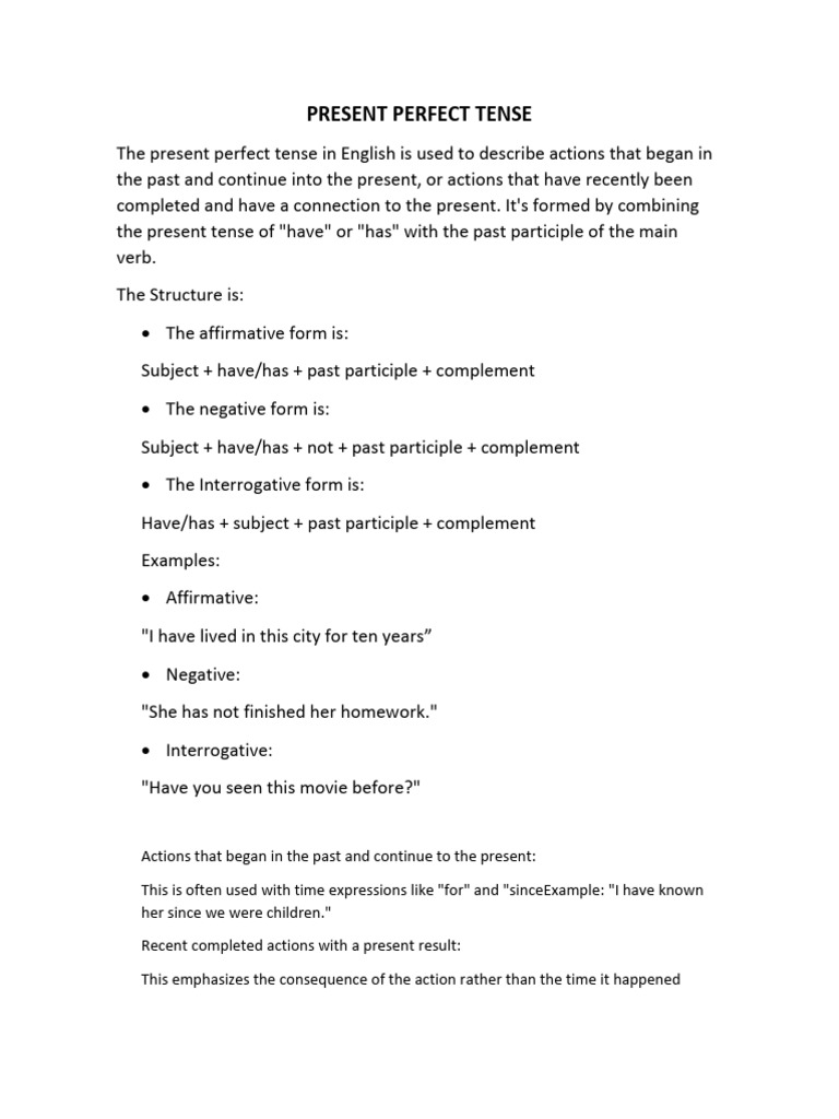 TENSE | PDF | Grammatical Tense | Semantic Units