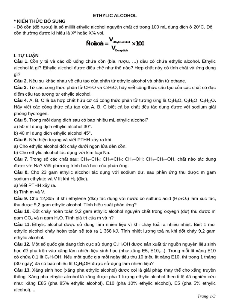 Ethylic Alcohol - de - TL | PDF