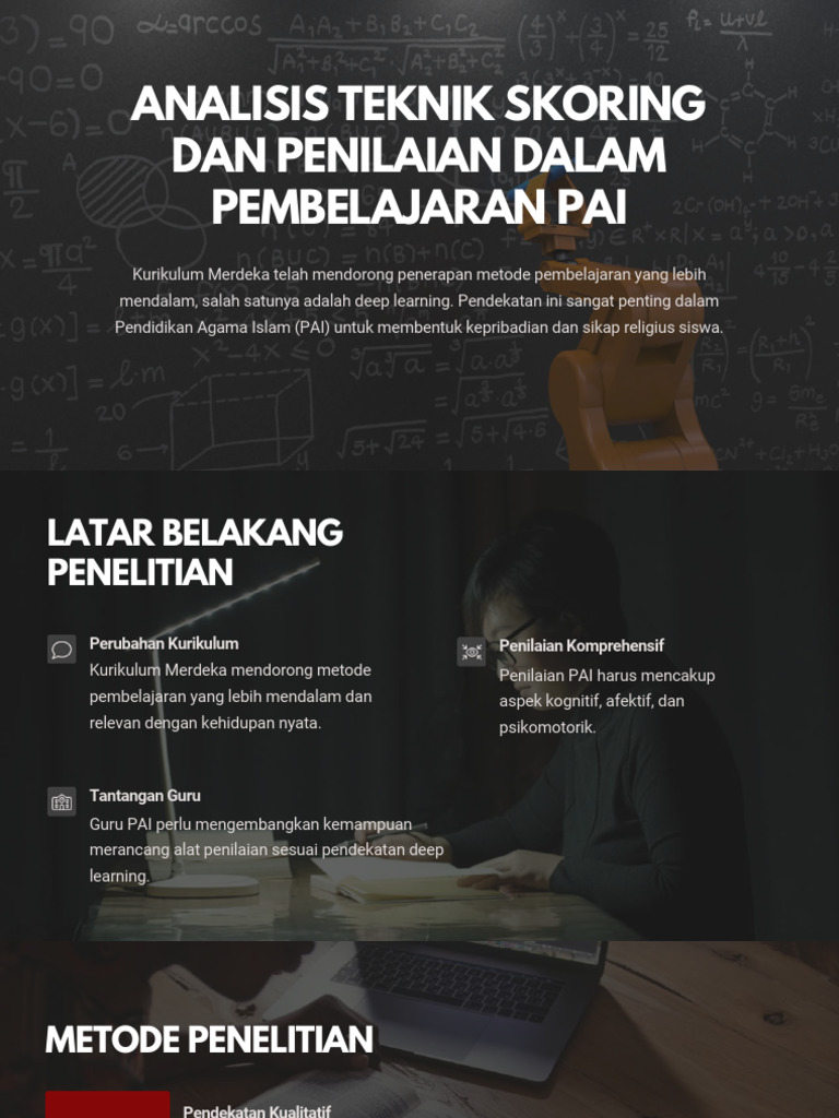 Analisis Teknik Skoring Dan Penilaian Dalam Pembelajaran PAI PDF | PDF