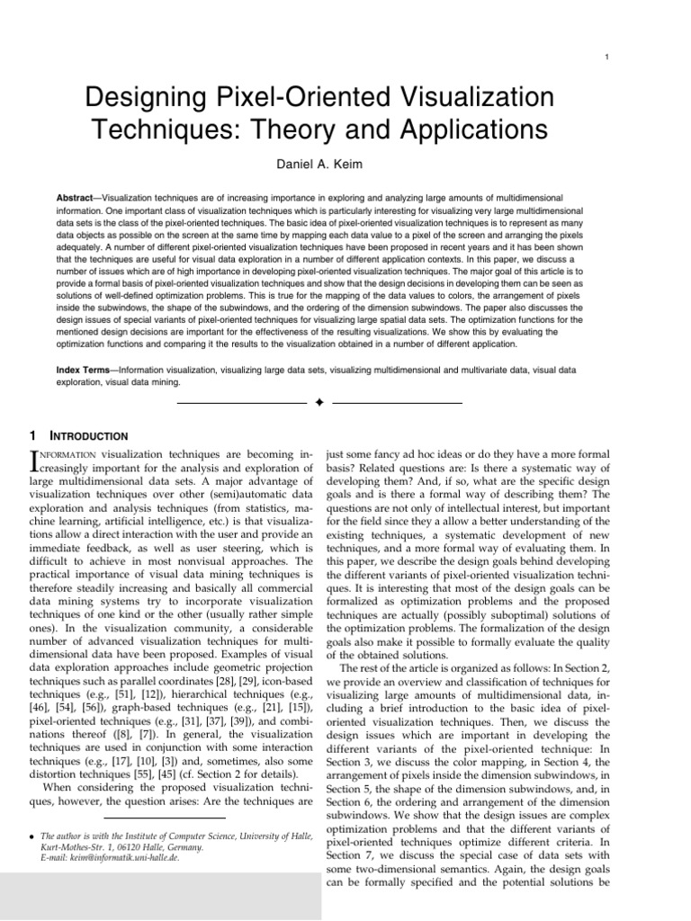 Designing Pixel Oriented Visualization Techniques Theory and 44vksaquhx | PDF | Color