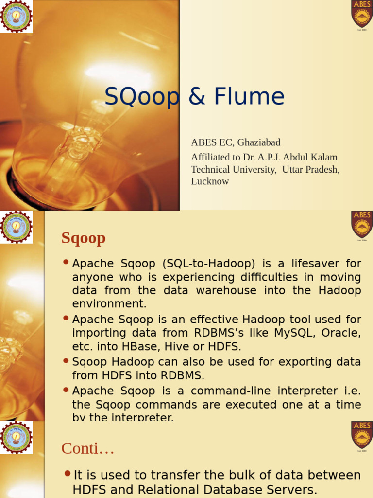Unit 3 Topic 8 Flume and Scoop | PDF | Apache Hadoop | Relational Database
