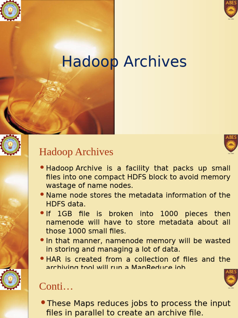 Unit 3 Topic 9 Hadoop Archives | PDF | Apache Hadoop | Map Reduce