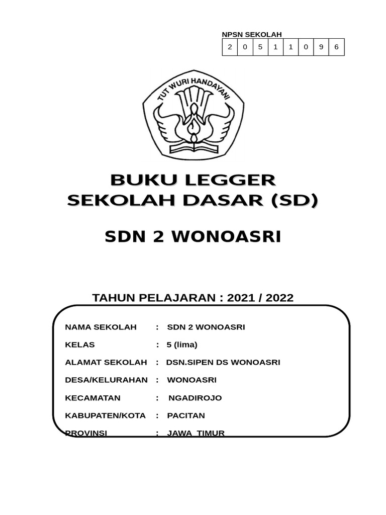 Legger Siswa SD | PDF
