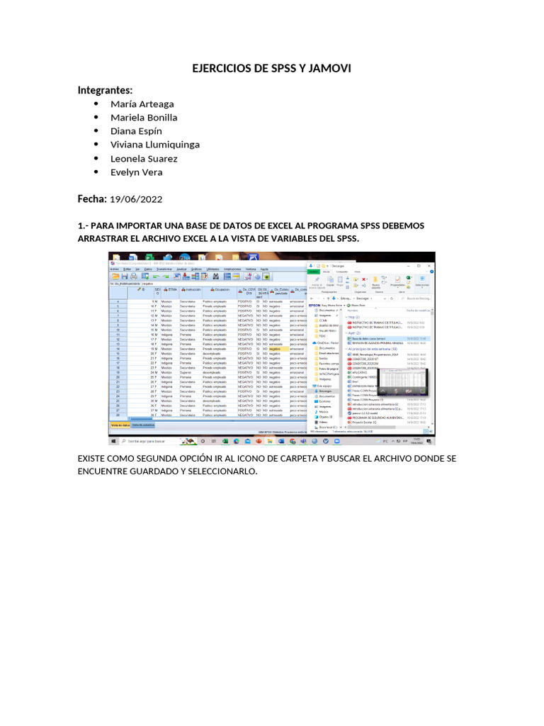 Deber Ejercicios Spss y Jamovi Semana 1 | PDF
