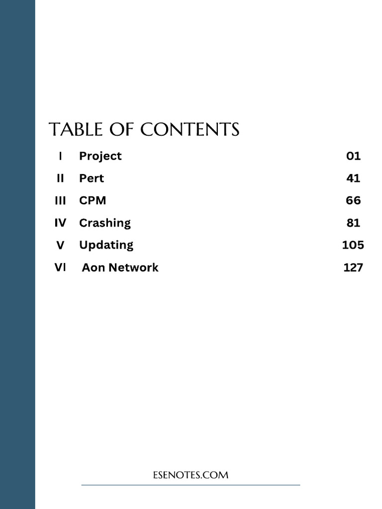 PERT CPM Handwritten Notes | PDF