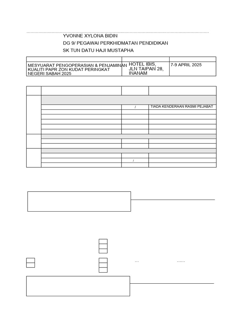 borang A dan B tnt | PDF