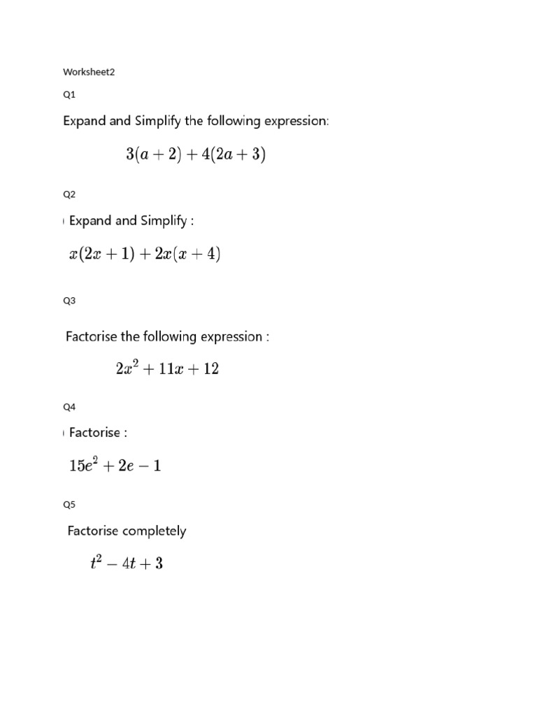 Worksheet2 O1 | PDF