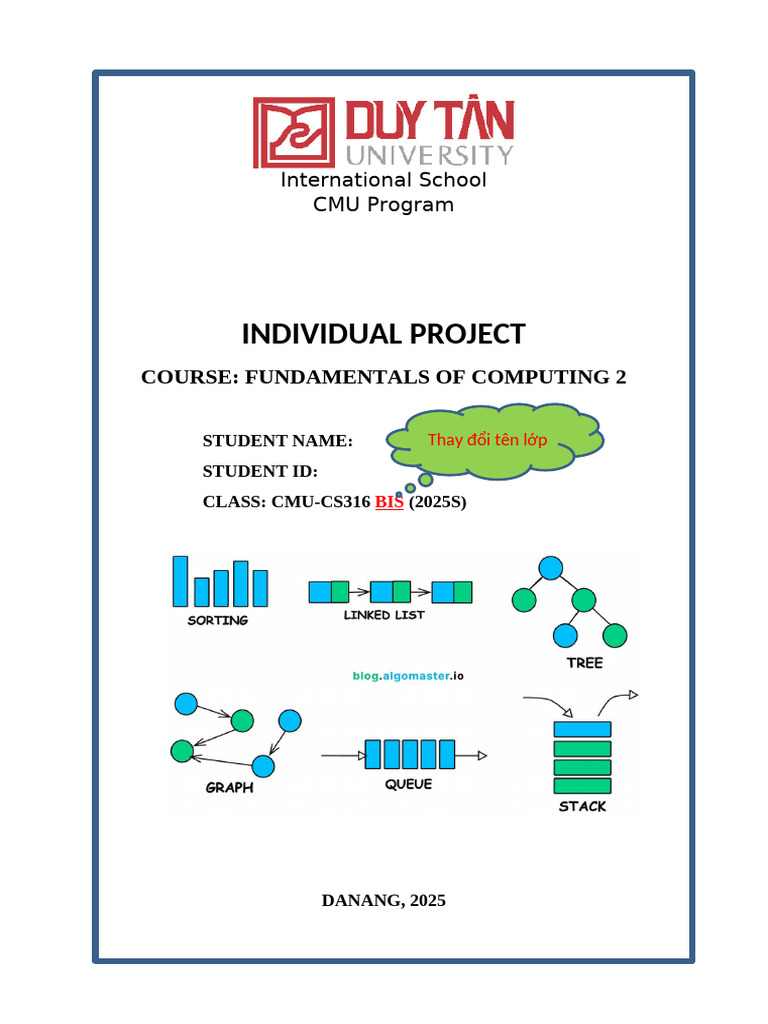 MẪU Individual - Project - FC2 - 2025S | PDF