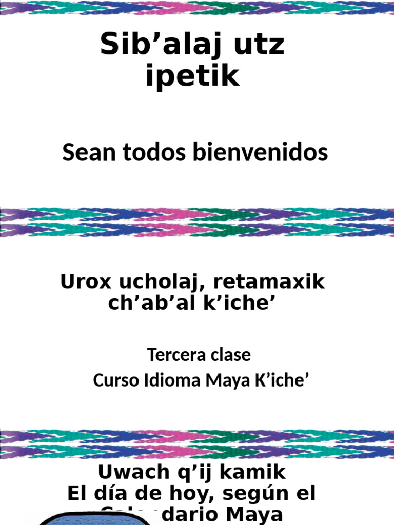 Alfabeto del Idioma Maya K’iche’ | PDF