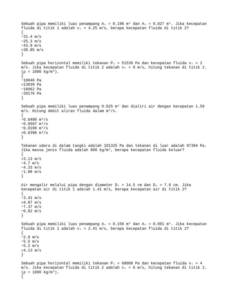 Soal Mekflu 40 Soal | PDF