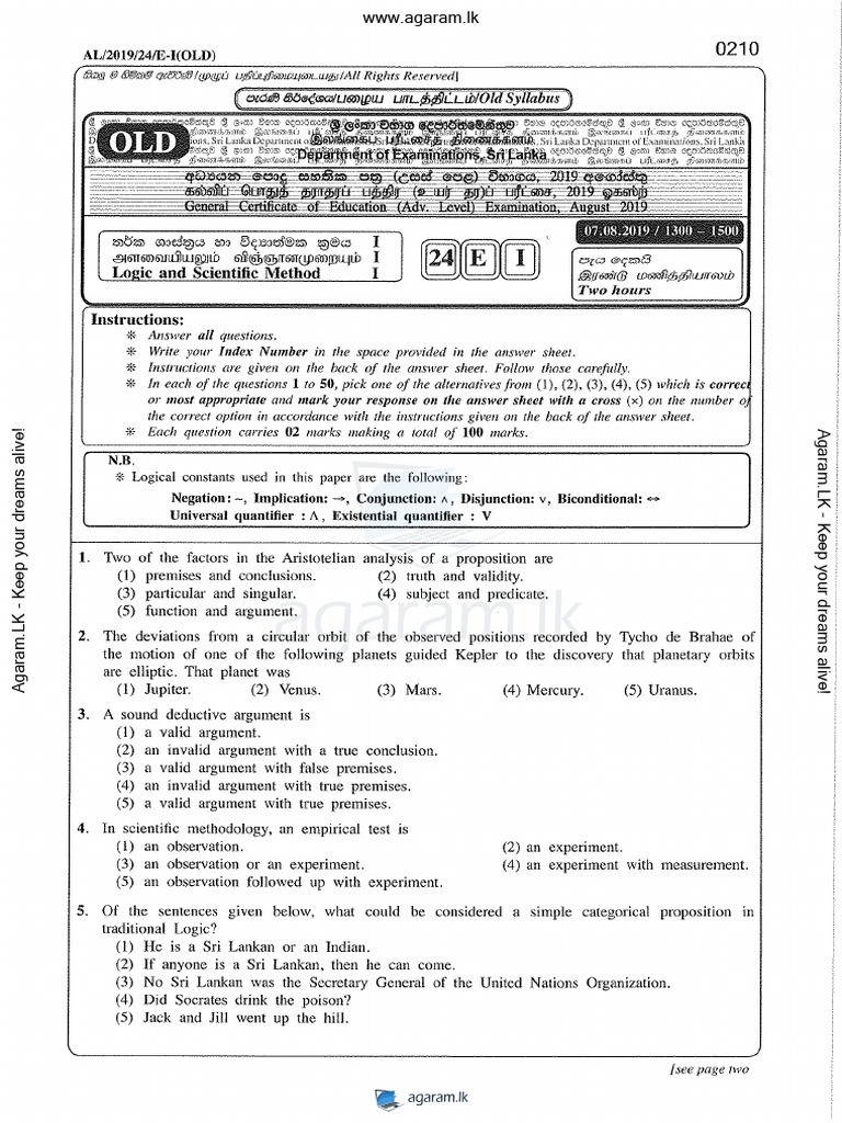 EP G001 19old Aug 13 Logic-Scientific-Method | PDF