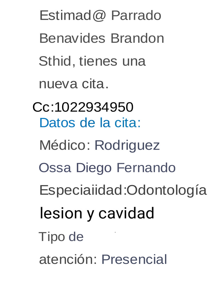 Justificación Cita Odontología Benavides Brandon 1 de Abril 2025.PDF | PDF