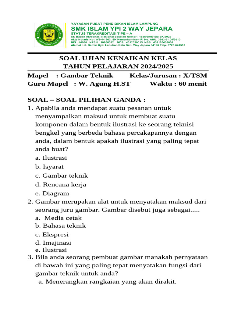 Soal Ukk GT X 25 | PDF