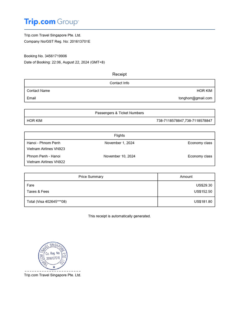E-receipt | PDF