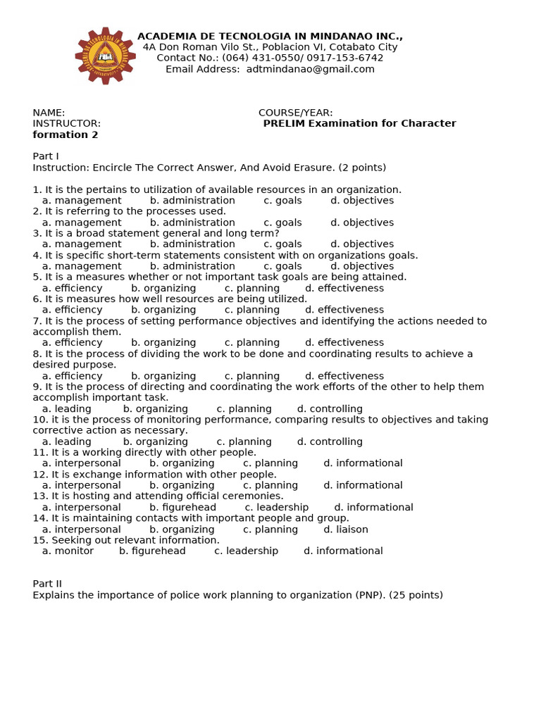Exam Character Formation 2 | PDF | Chess Theory