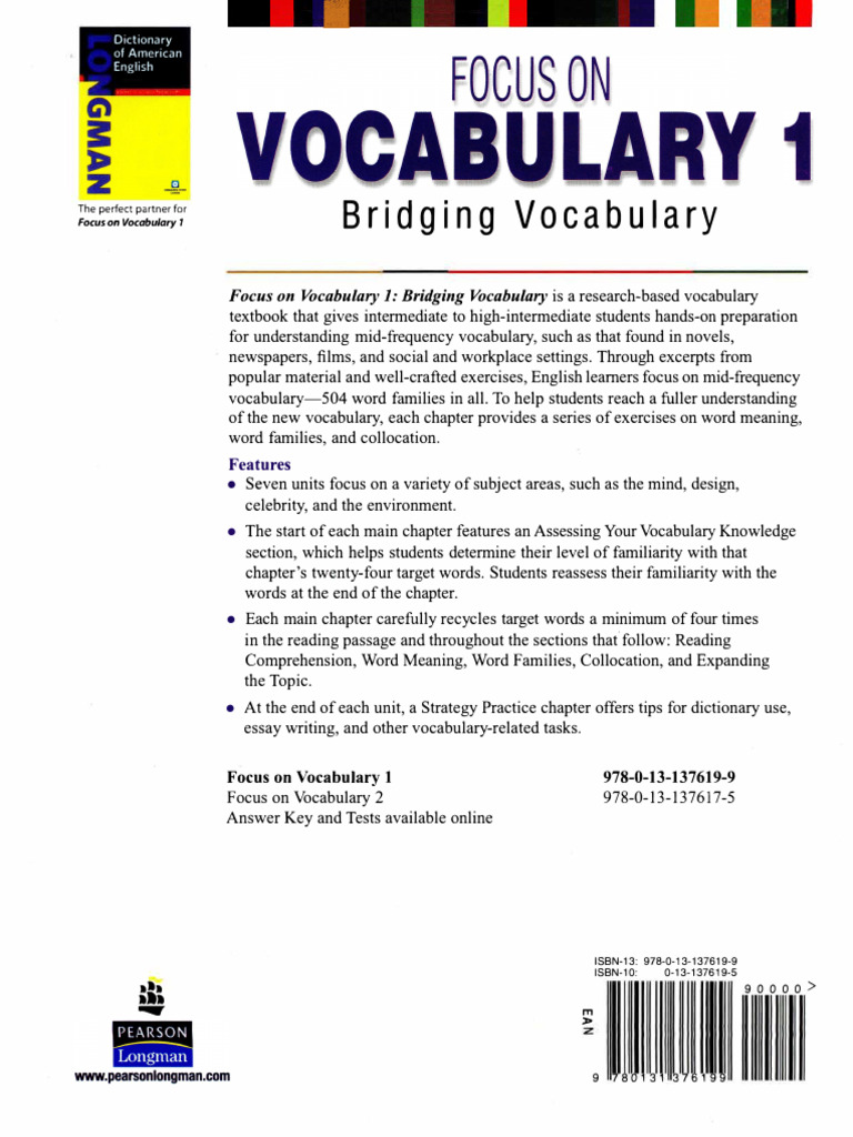 Focus on Vocabulary 1 Overview | PDF | Vocabulary | Reading Comprehension