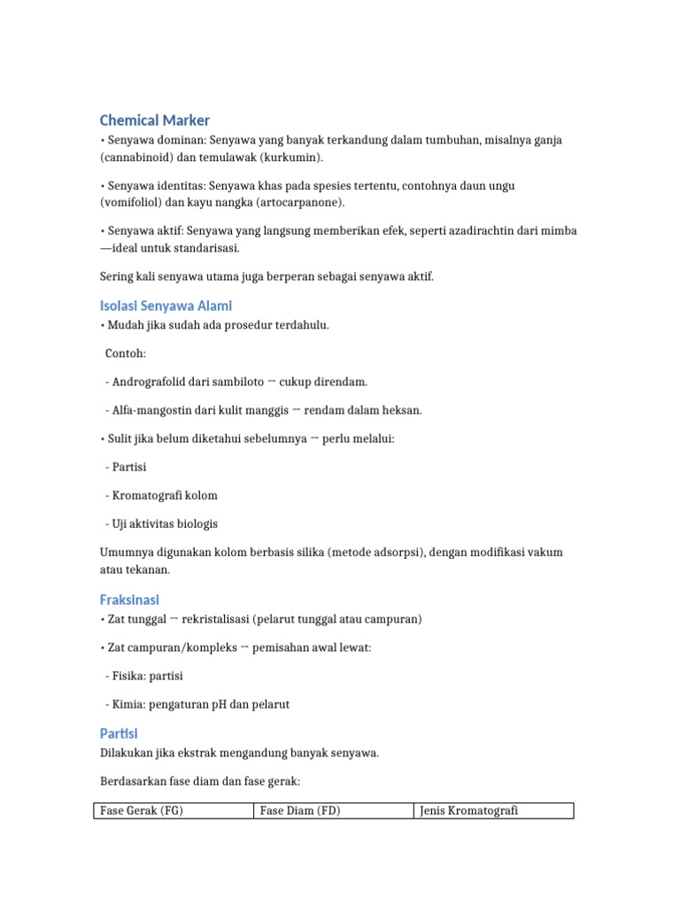 Ringkasan Chemical Marker | PDF