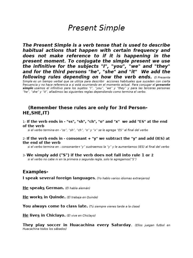 2.present simple book - for merge | PDF | Verb | Language Families