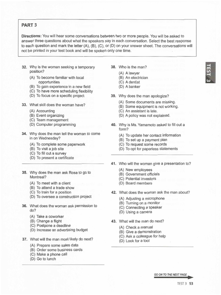 Test 03- Part3 - Đề Bài | PDF