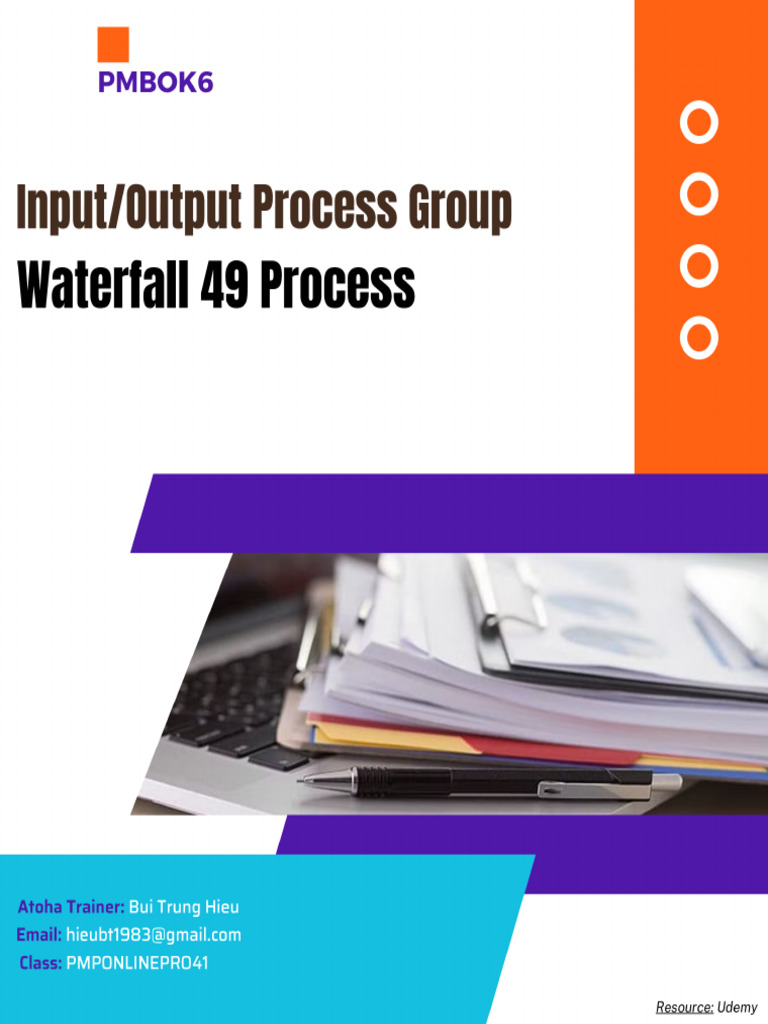 PMP - Input-Output - Waterfall 49 Processes | PDF
