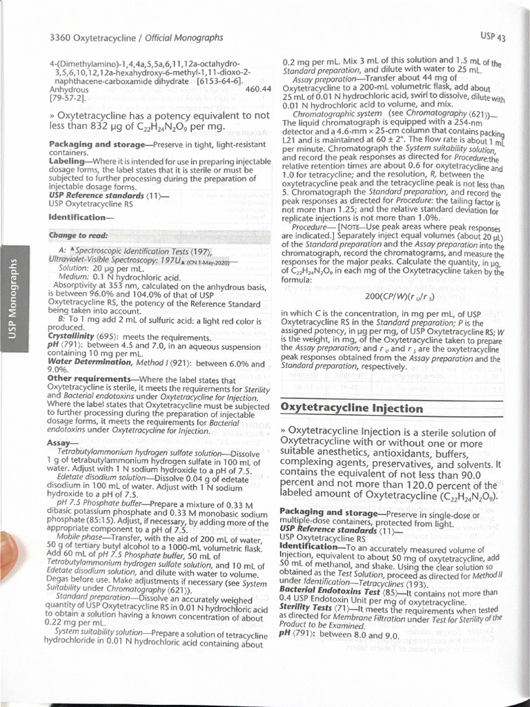 USP Monographs | PDF