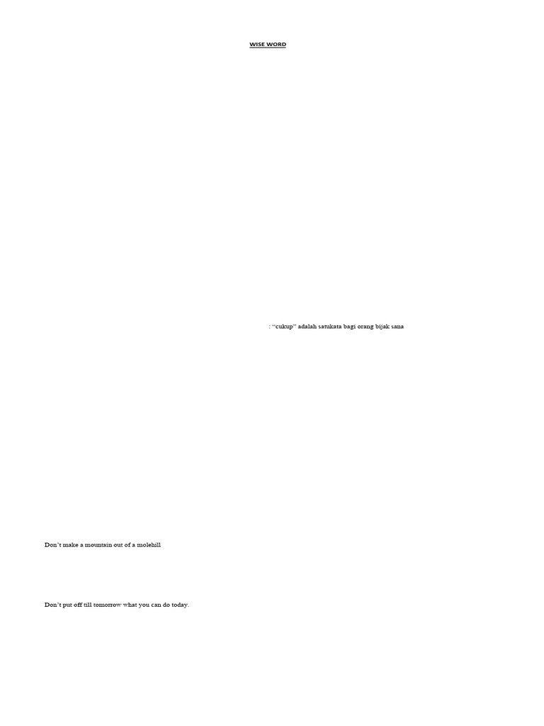 Wise Word Ujian | PDF