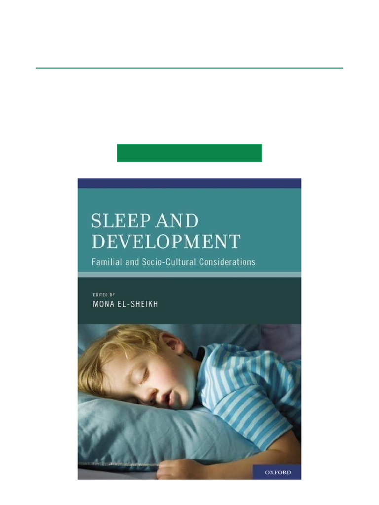 Sleep and Development Familial and Socio Cultural Considerations - 1st ...