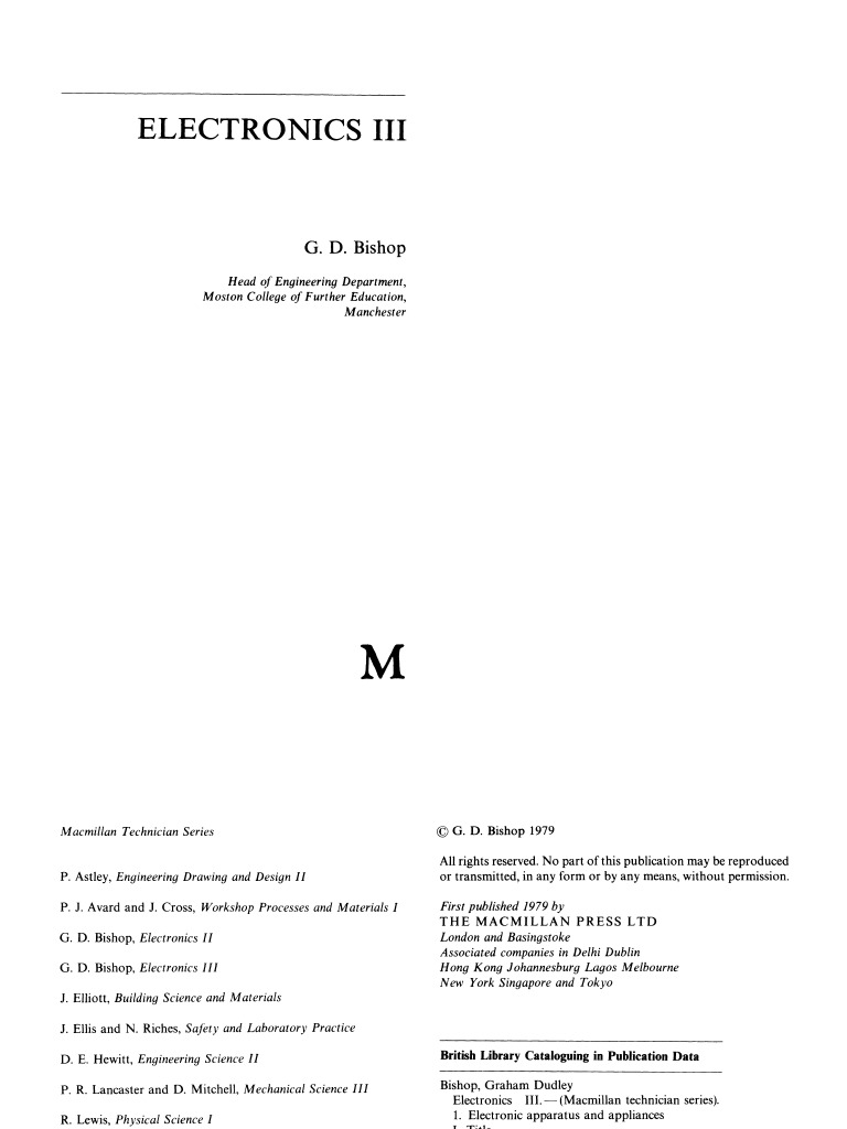 1979 Bookmatter ElectronicsIII | PDF | Amplifier | Electronic Oscillator