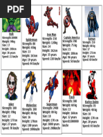 Superhero Height and Weight Stats | PDF | Superheroes | Dc Comics