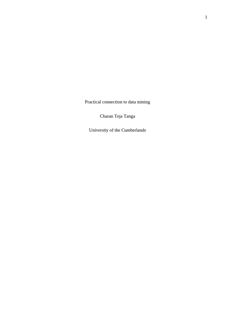 Practical Connection To Data Minin | PDF | Data Mining | Machine Learning