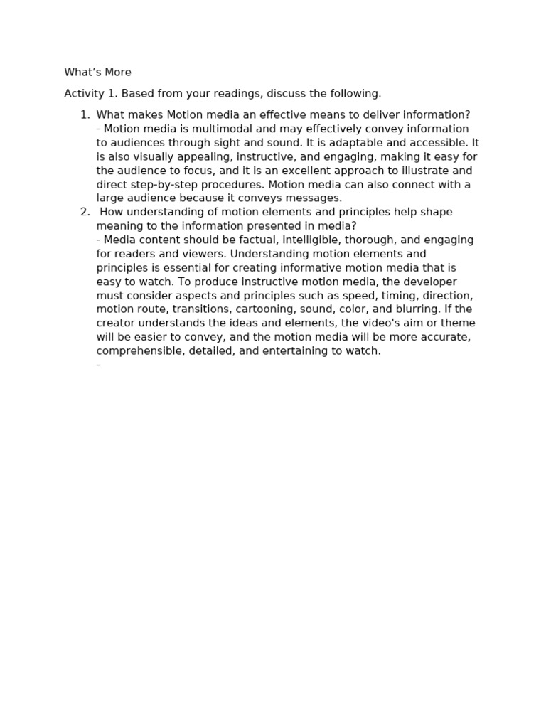 Benefits of Motion Media in Communication | PDF