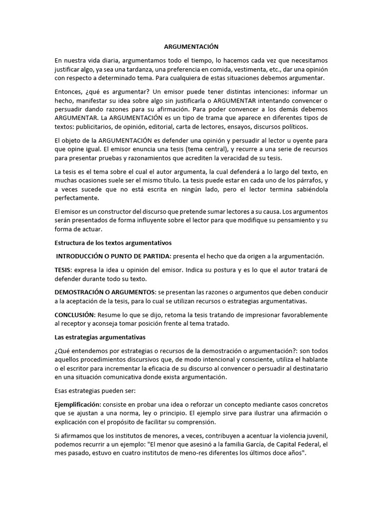 ARGUMENTACIÓN | PDF | Ensayos | Publicidad