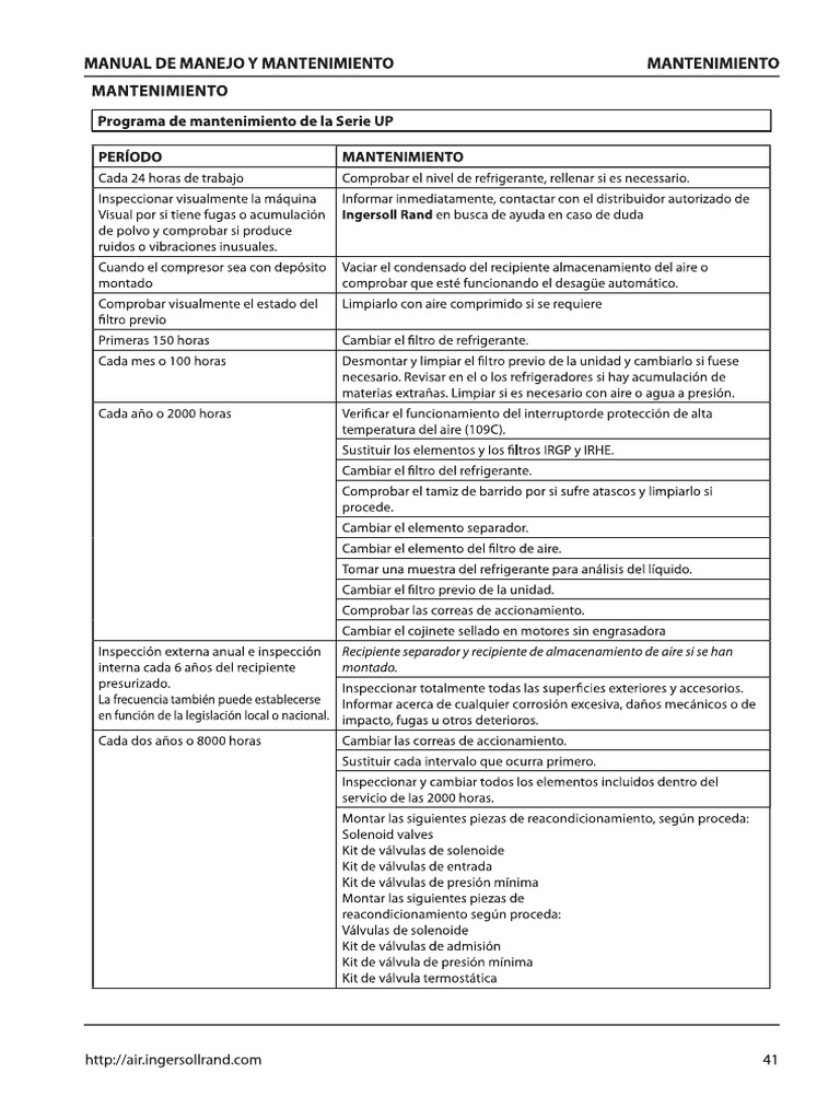 Mtto UP6 10TAS | PDF