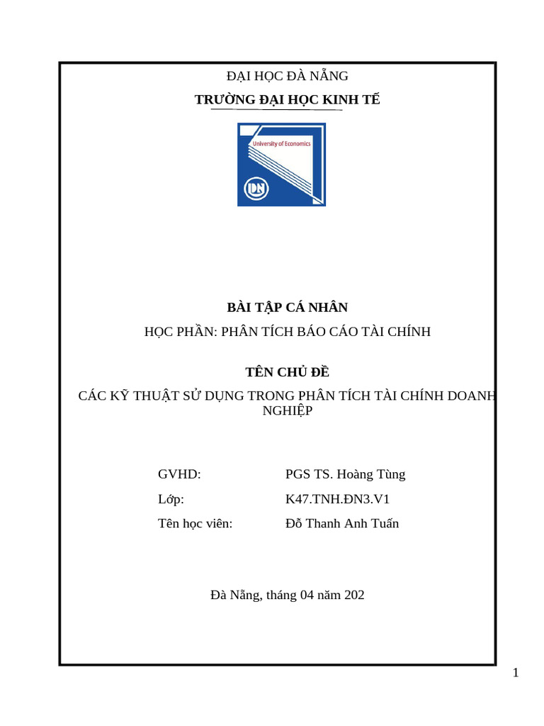 BTCN - KHDN - Do Thanh Anh Tuan | PDF