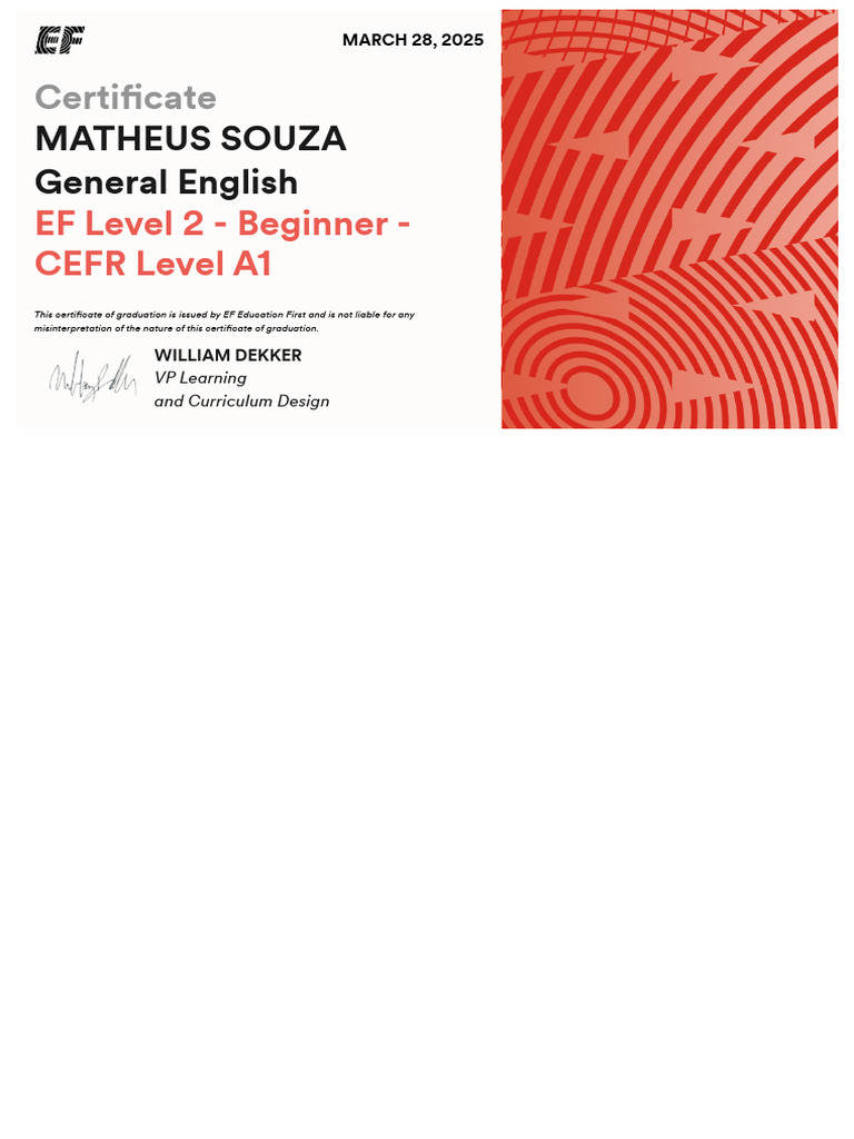 EF Level 2 - Beginner - CEFR Level A1 | PDF