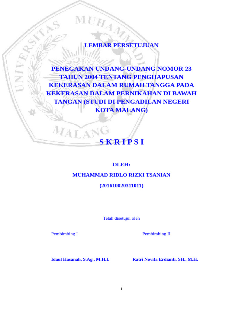 5. Pengesahan Penguji Skripsi | PDF