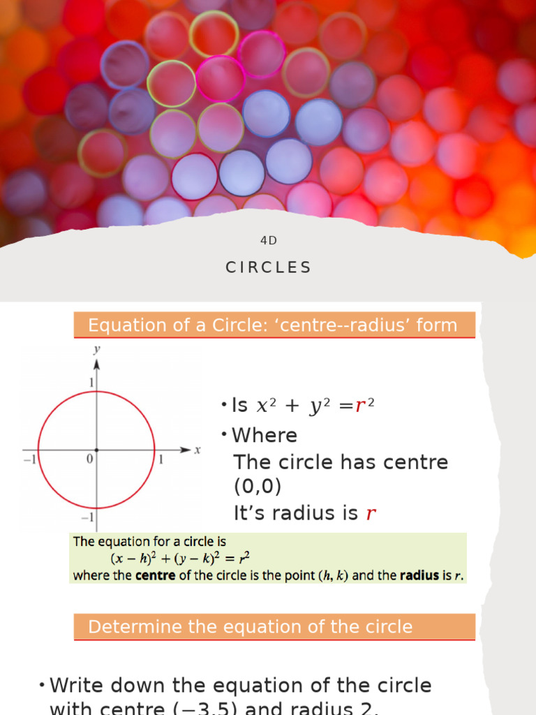 Methods Unit 1 and 2 Textbook Chapter 4 Section E | PDF | Circle | Differential Geometry